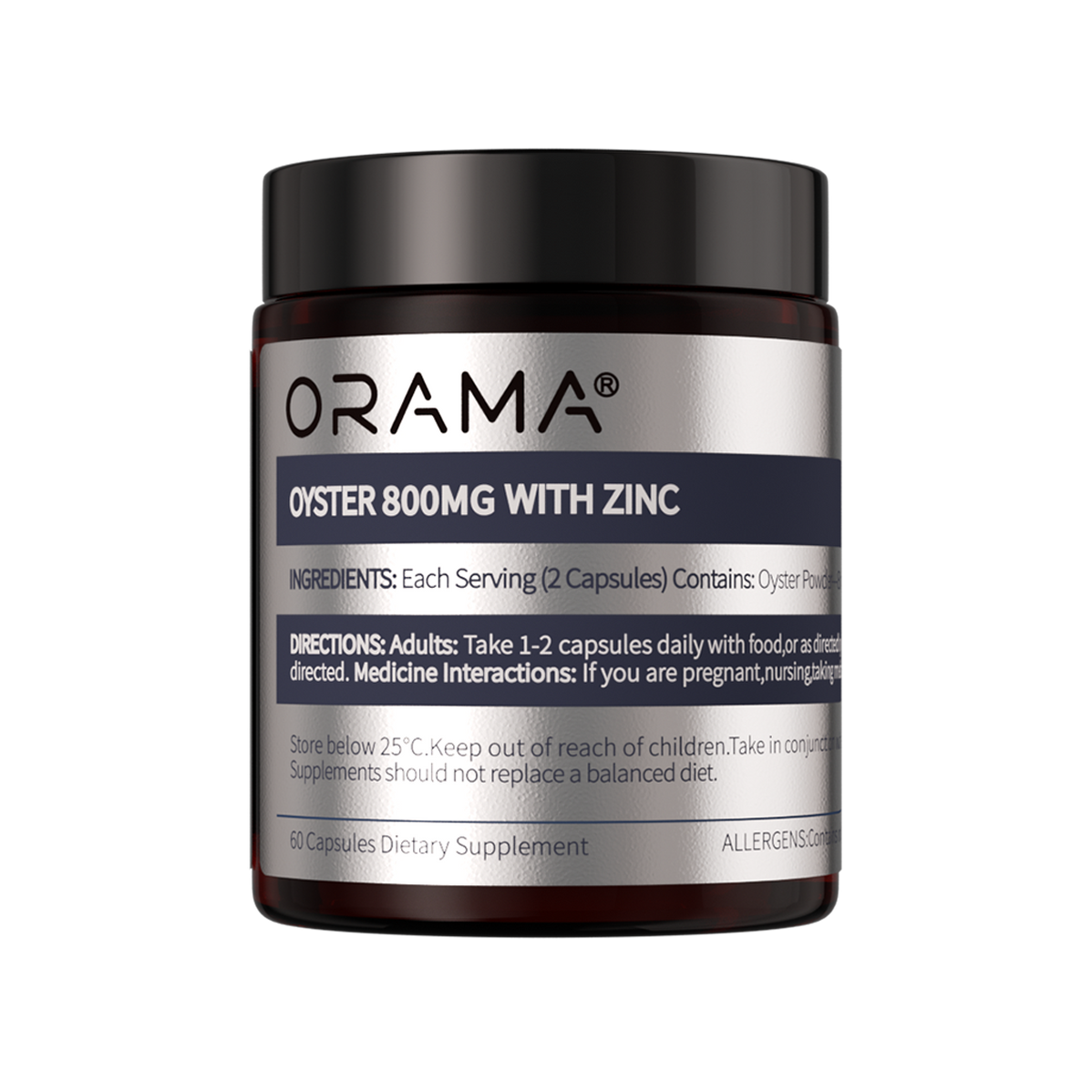 ORAMA Oyster 800mg with Zinc 60 Capsules – Chemist Plus