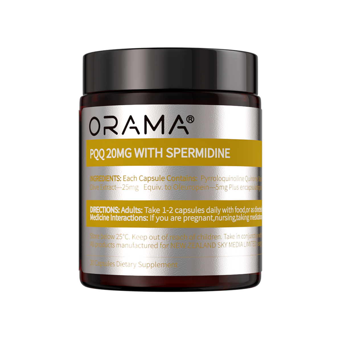 ORAMA PQQ 20mg with Spermidine 30 Capsules – Chemist Plus