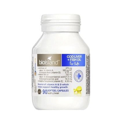 Bioisland Cod Liver+Fish Oil For Kids 90caps – Chemist Plus