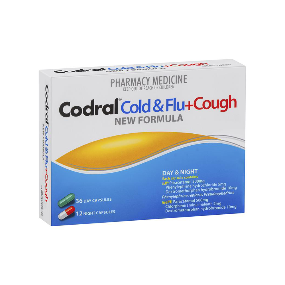 CODRAL PE Cough/Cold/Flu Day and Night 48 tablets – Chemist Plus