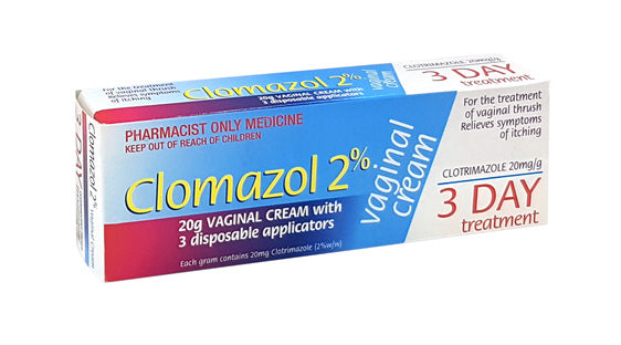 CLOMAZOL 2% Vaginal Cream 20g tube 3 Day Treatment – Chemist Plus