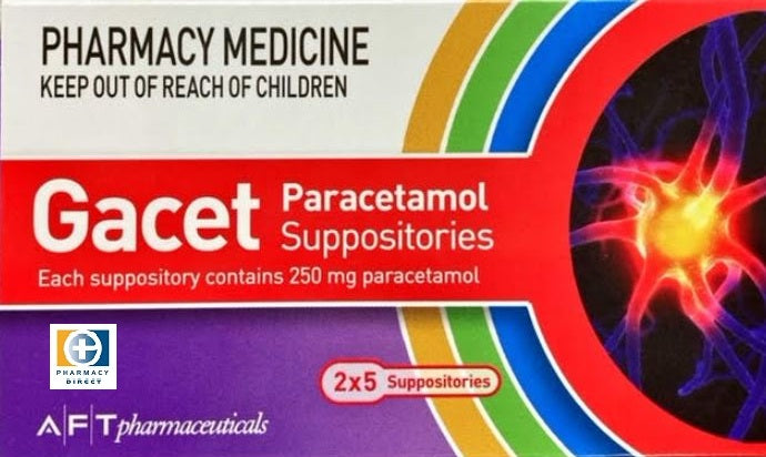 GACET Paracetamol Supp. 250mg 10pk – Chemist Plus
