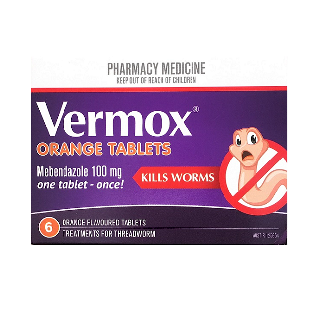 VERMOX 100mg Orange 6 Tablets – Chemist Plus