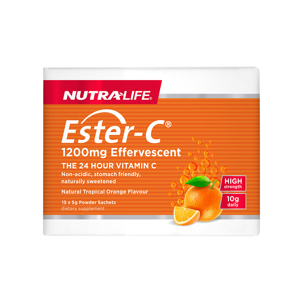 Ester C 1200mg Effervescent Sachets 15 x 5g powder sachets – Chemist Plus
