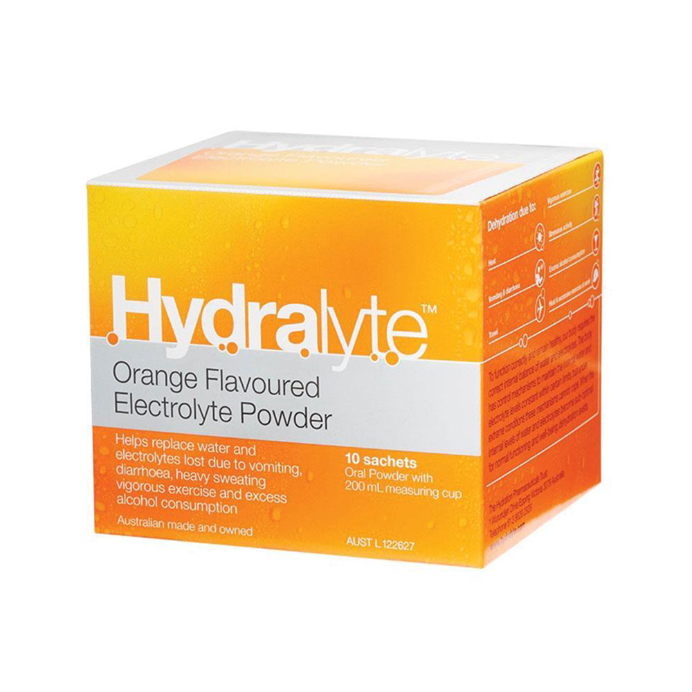 Hydralyte Powder Orange 10's sachets – Chemist Plus