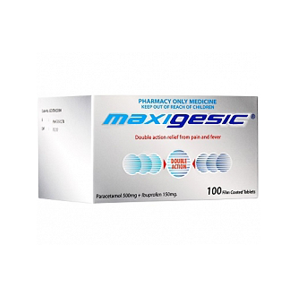 Maxigesic Double Action Pain Relief Tablets 100 tablets – Chemist Plus